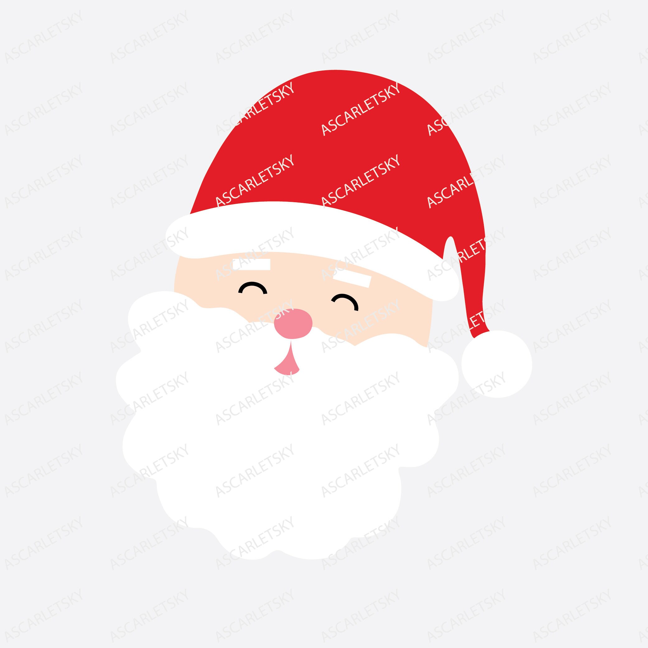 Santa Claus SVG, Santa Svg, Santa Face Svg, Christmas Svg, Digital File ...