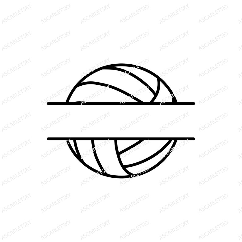Volleyball SVG, Volleyball Outline, Silhouette Volleyball Outline ...