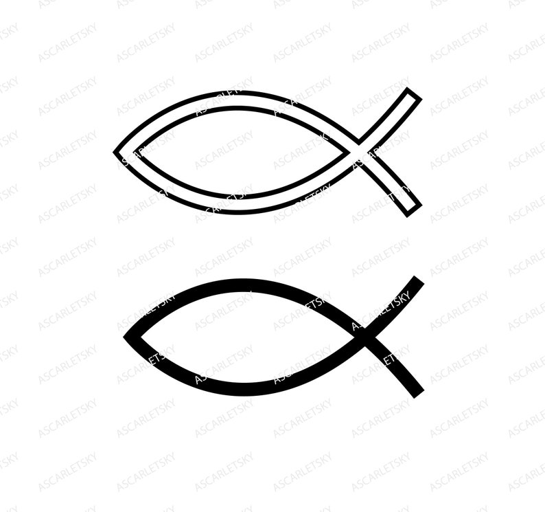 Christian Fish Svg, Ichthys Svg, Ichthus Svg, Jesus Fish Svg, Christian ...