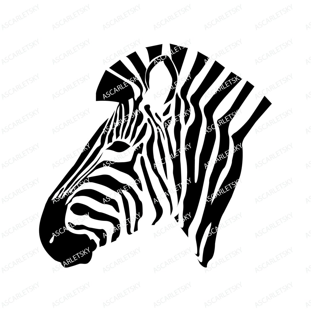 Zebra SVG, Zebra Head SVG, Zebra Face, Zebra Silhouette, Zebra PNG ...