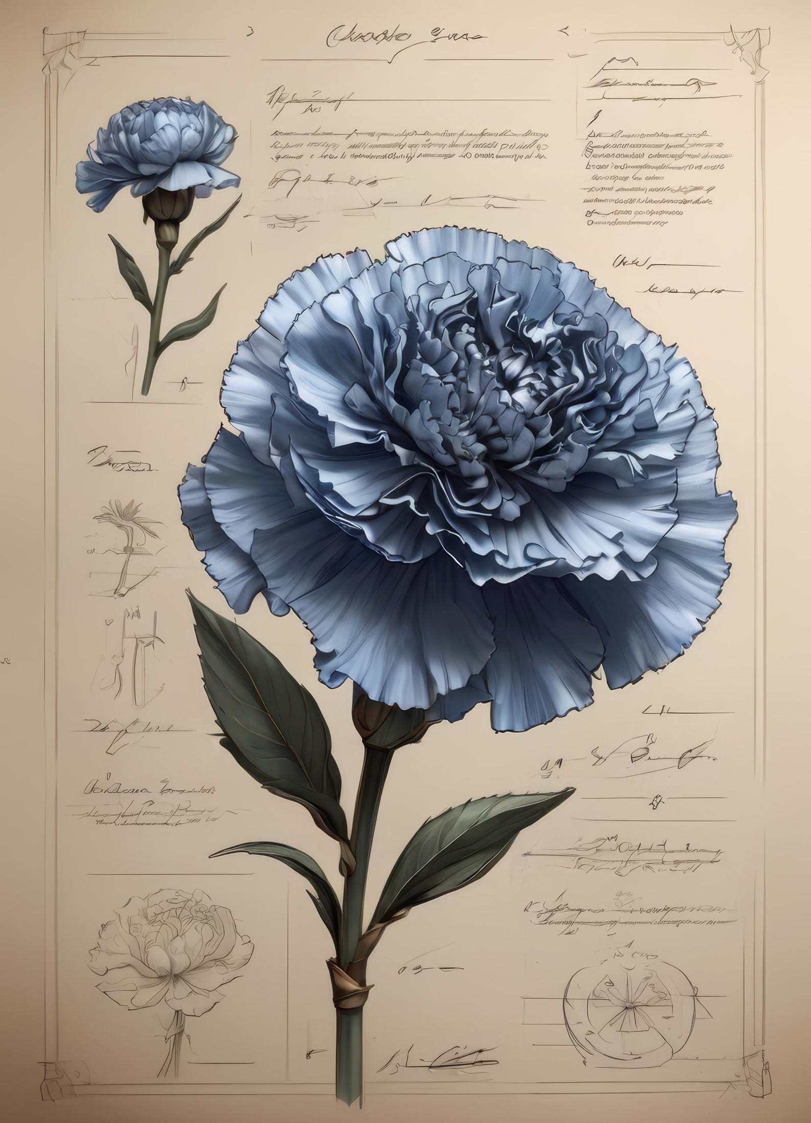 Botany Sketch Bundle: 40 High-res Botanical Sketch Illustrations for ...