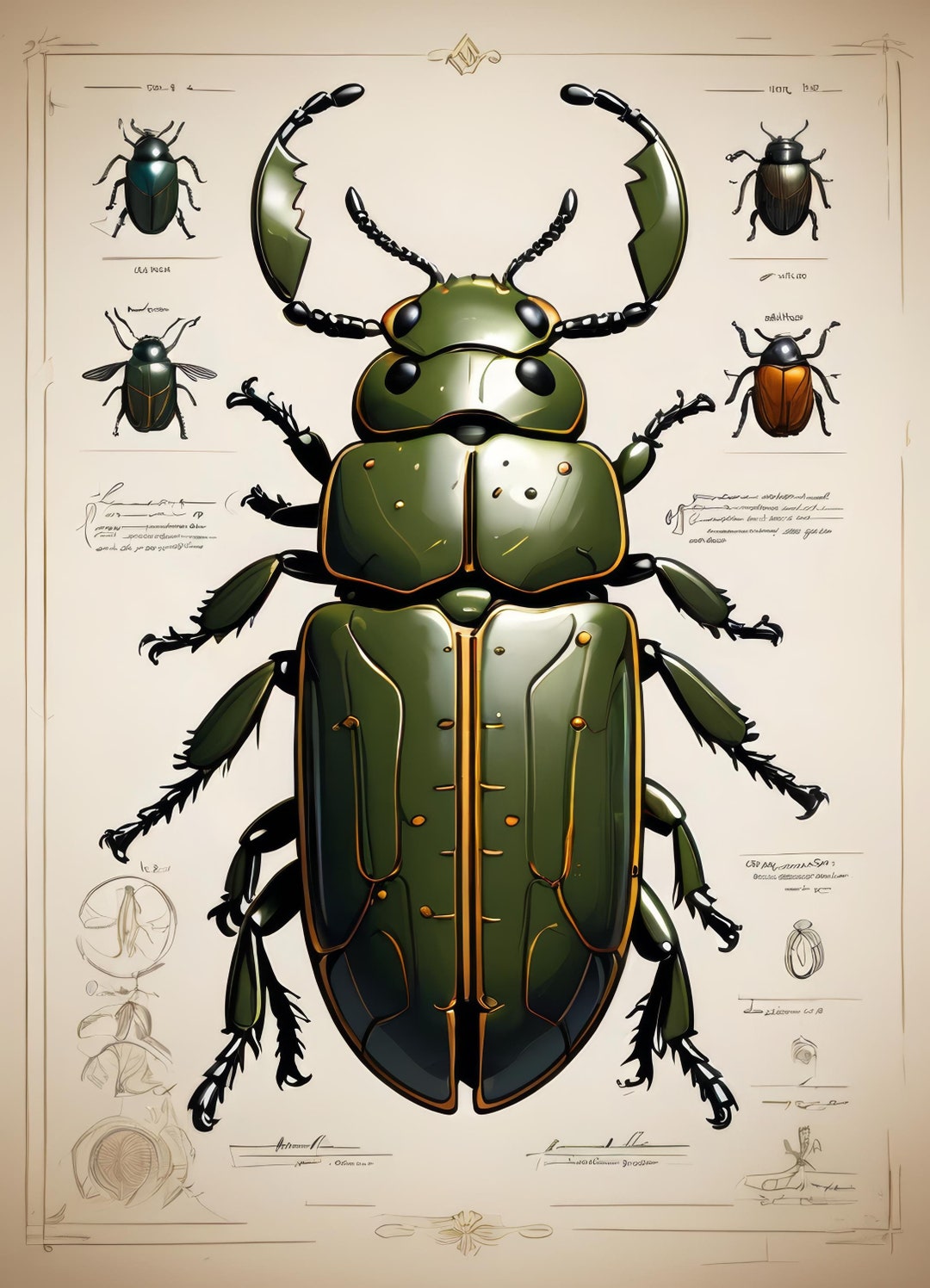 40 Sketch Insect Bundle - High Res Insect Illustrations for T-shirts ...