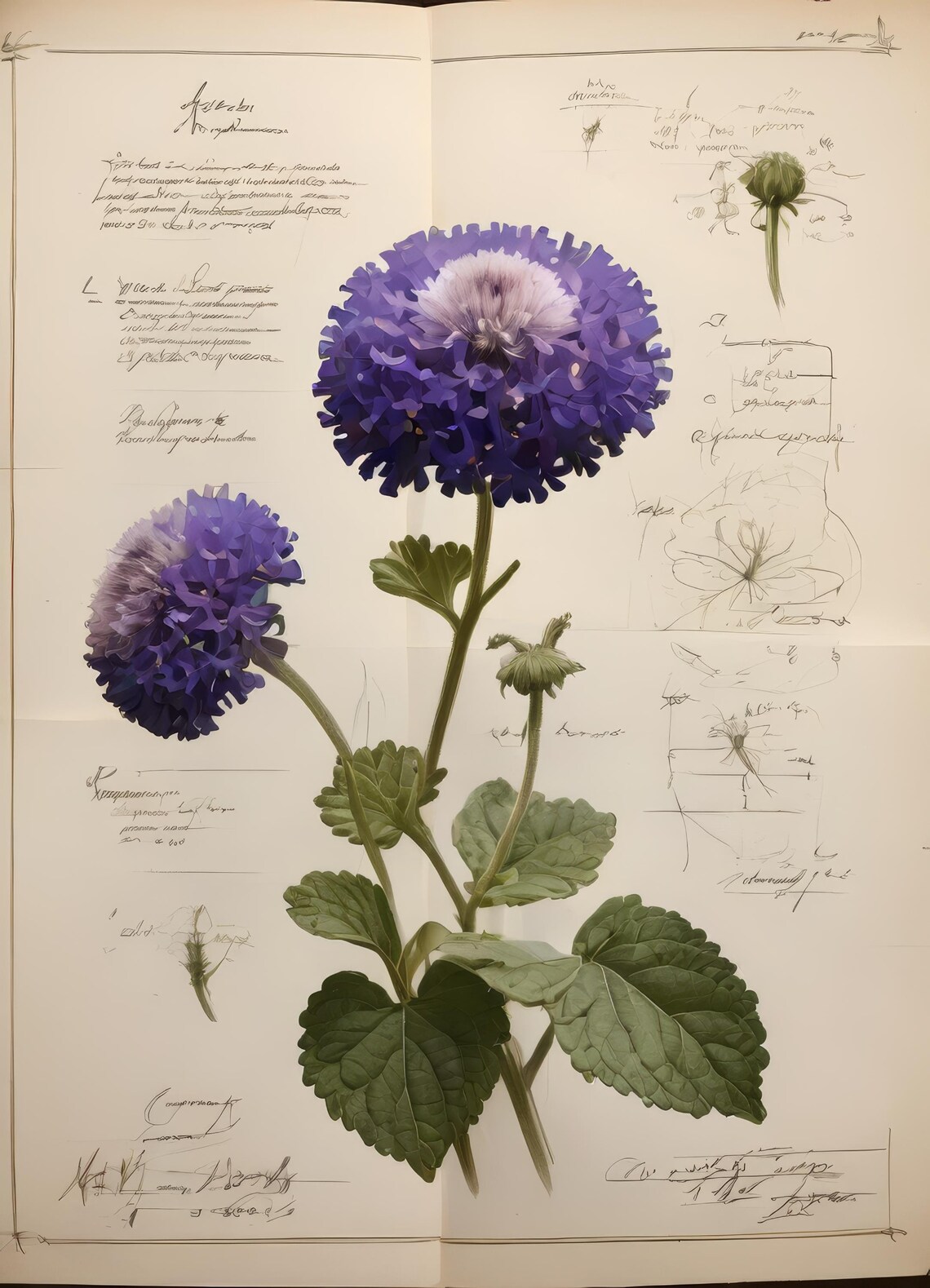 Botany Sketch Bundle: 40 High-res Botanical Sketch Illustrations for ...