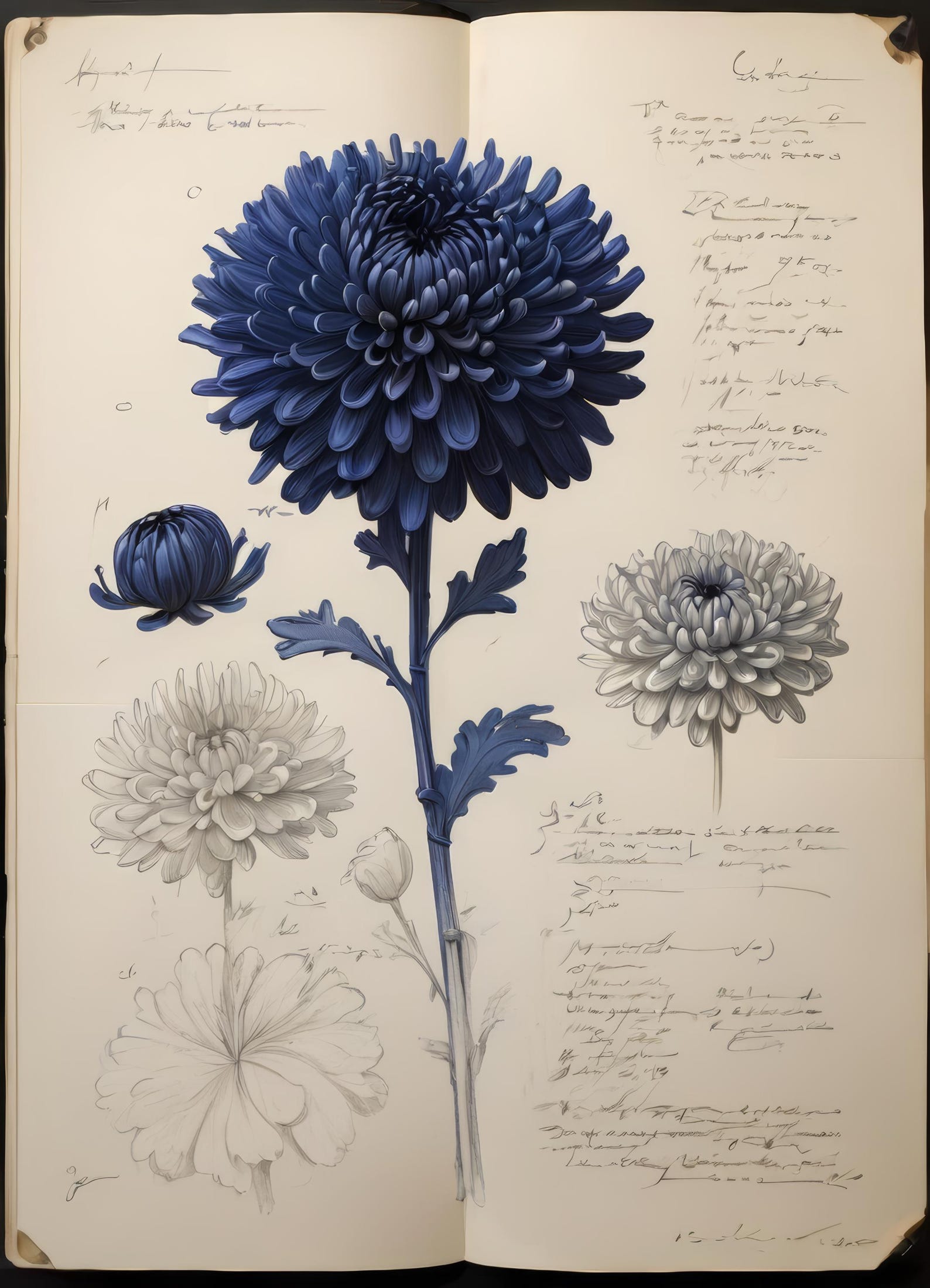 Botany Sketch Bundle: 40 High-res Botanical Sketch Illustrations for ...