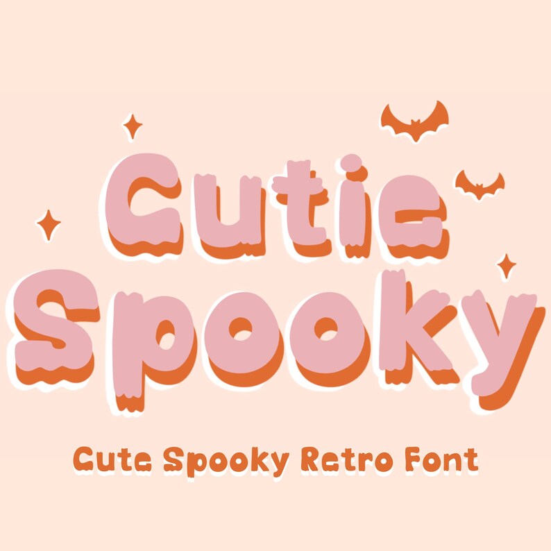 Cutie Spooky Halloween Font Creepy Font Groovy Retro Font Styles Cute ...