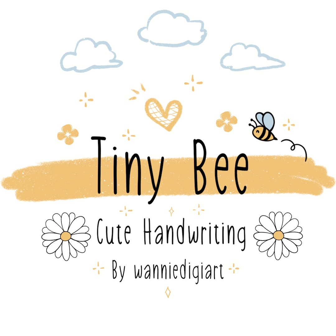 Tiny Bee Handwritten Font | Digital Notes Font | Digital Planner Font ...