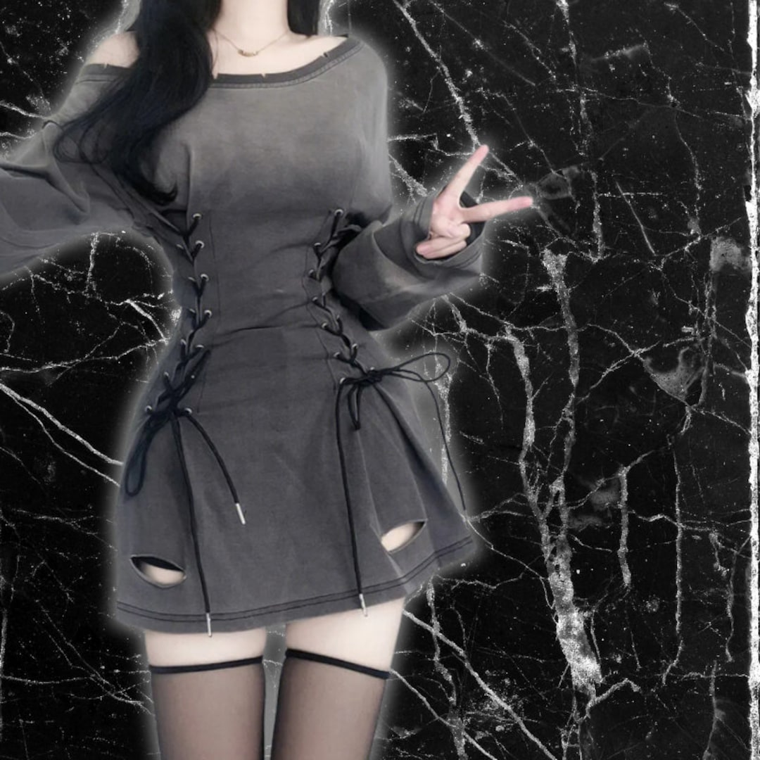 Fairycore Grunge Goth Corset Dress, Mini Dress, Alt Clothing, Fairy ...