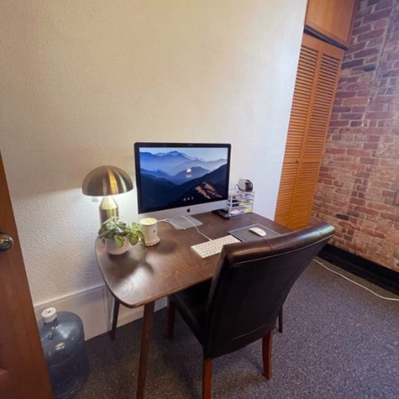 Office Desk Minimalist Solid Wood Home Desk Small Standing - Etsy