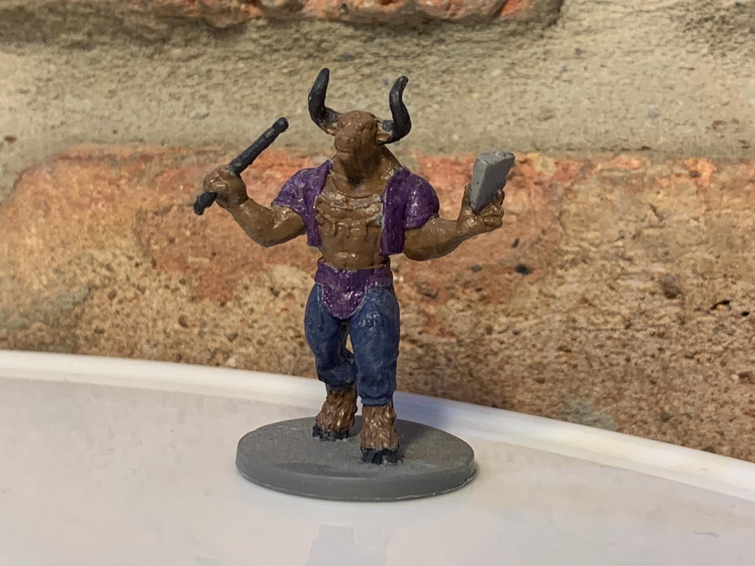 Minotaur Wizard Miniature for Dnd or Pathfinder. - Etsy