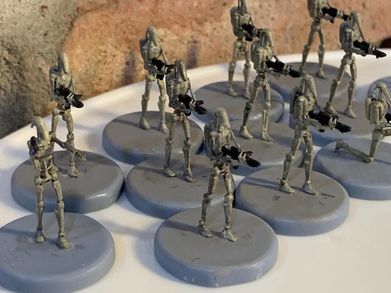 Mini-figures Scaled for Tabletop Strategy Games. B-1 Droids Battle ...