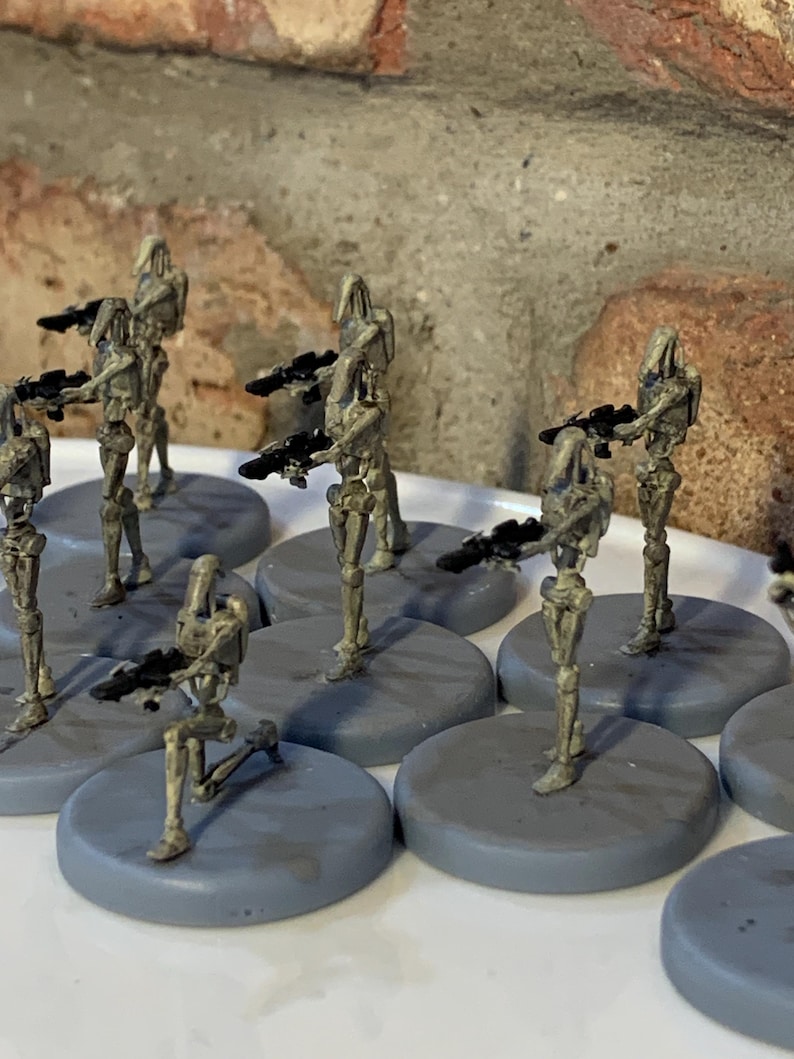 Mini-figures Scaled for Tabletop Strategy Games. B-1 Droids Battle ...