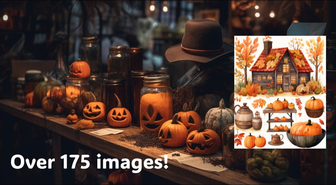 Halloween & Fall Clip Art Pack - Unique Autumn Graphics + Bonus ...