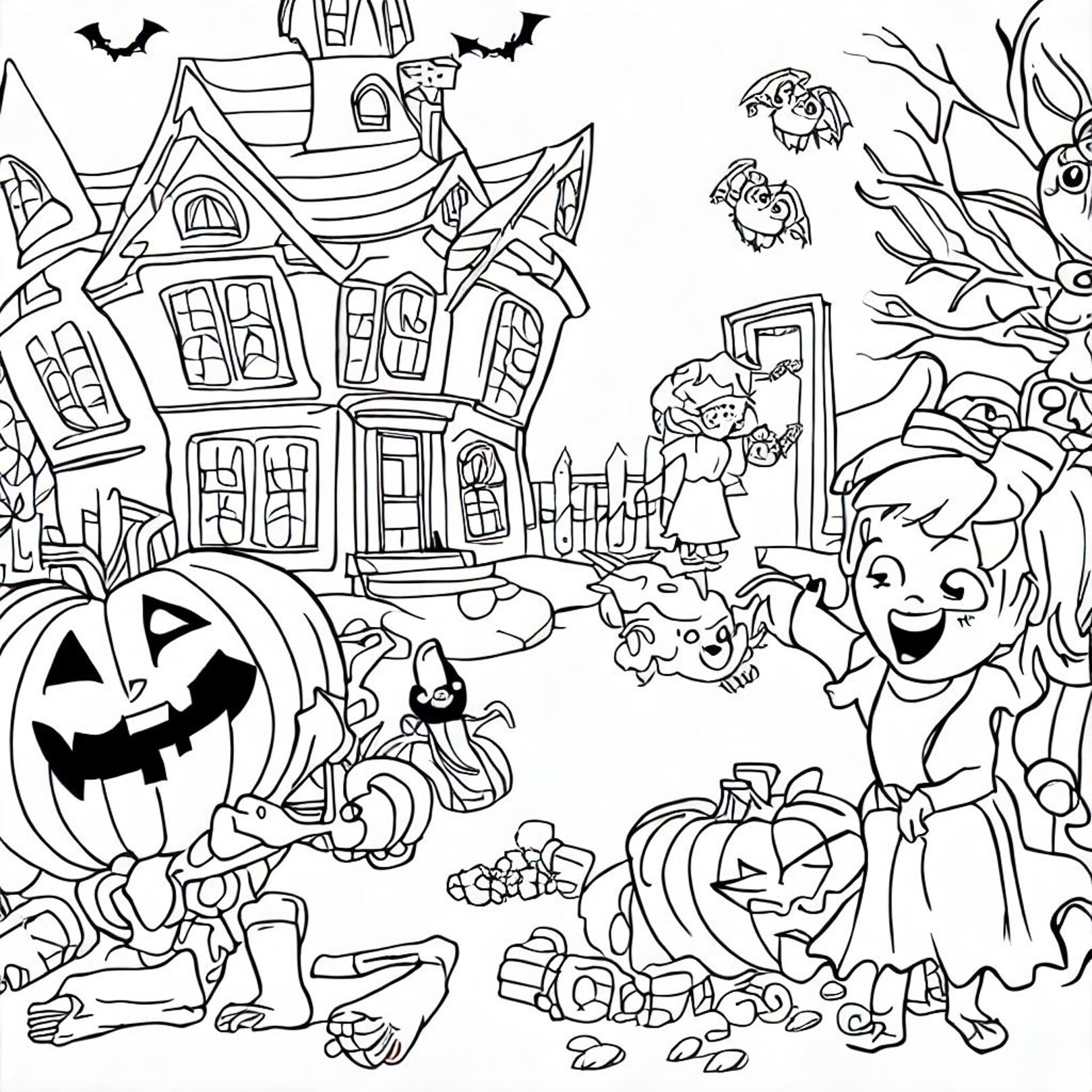 Halloween Coloring Pages Packet - Etsy