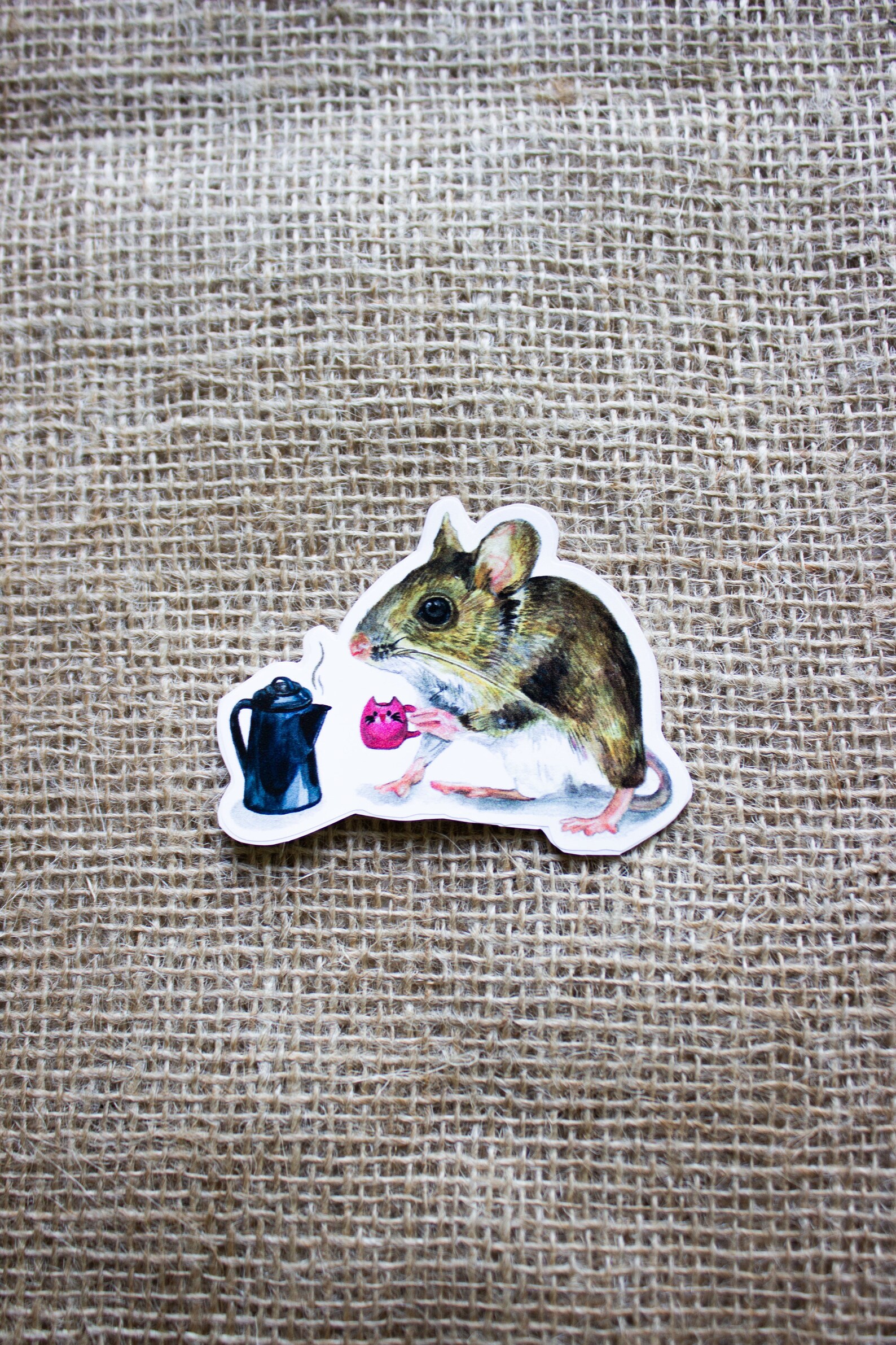 Cute Mouse Sticker, Tea Sticker, Anime Mouse, Waterproof Vinyl Sticker ...