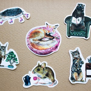 Cute Mouse Sticker, Tea Sticker, Anime Mouse, Waterproof Vinyl Sticker ...