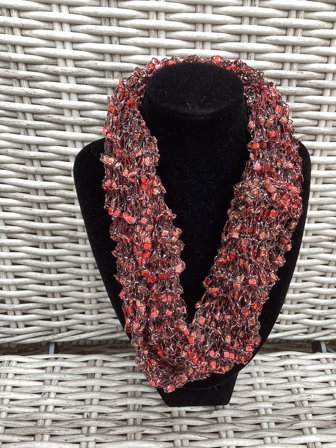 Handknitted Ladder Yarn Cowl, Cowl Scarf, Ladder Yarn Cowl, - Etsy