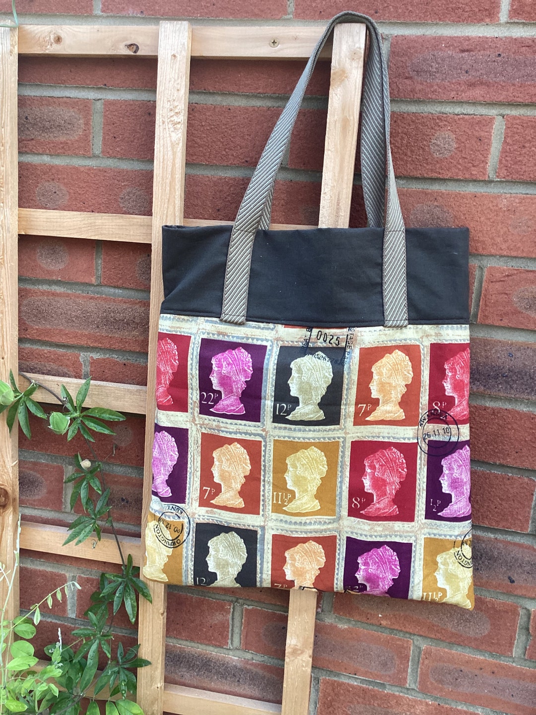 Large Tote Bag With Zipped Inside Pocket - Etsy