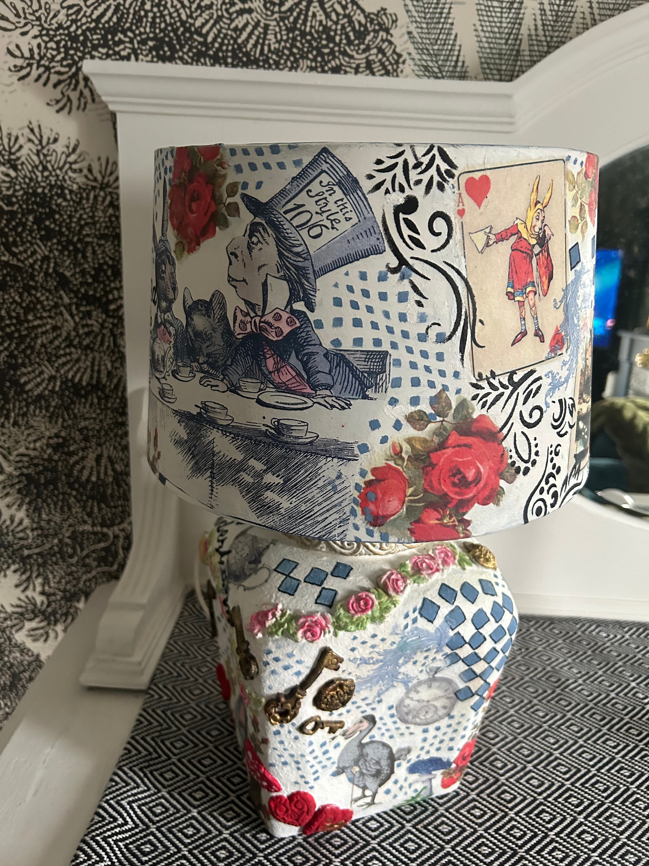 Reimagined Alice in Wonderland Lamp - Etsy UK