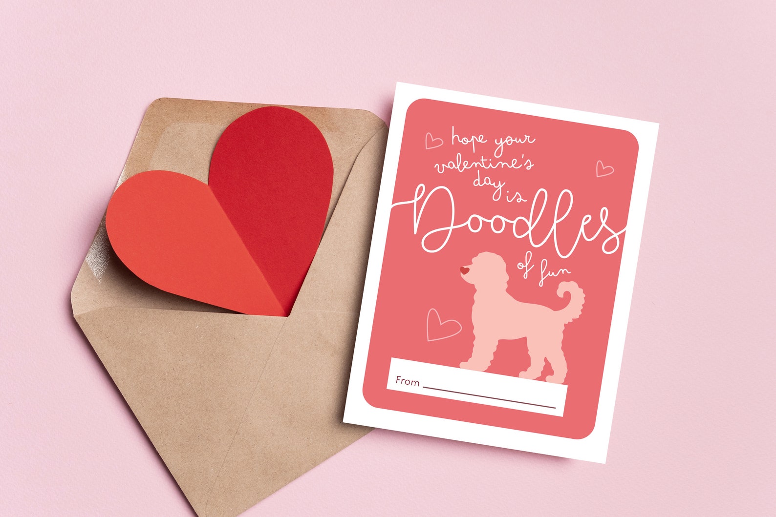 Printable Doodle Valentine's Day Cards, Dog Valentine's Day Cards ...
