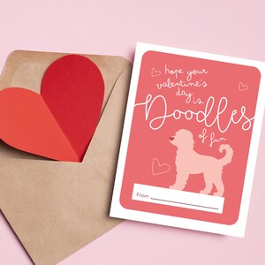 Printable Doodle Valentine's Day Cards, Dog Valentine's Day Cards ...