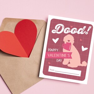 Printable Doodle Valentine's Day Cards, Dog Valentine's Day Cards ...