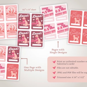 Printable Doodle Valentine's Day Cards (digital Download) - Etsy