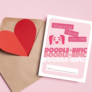 Printable Doodle Valentine's Day Cards, Dog Valentine's Day Cards ...
