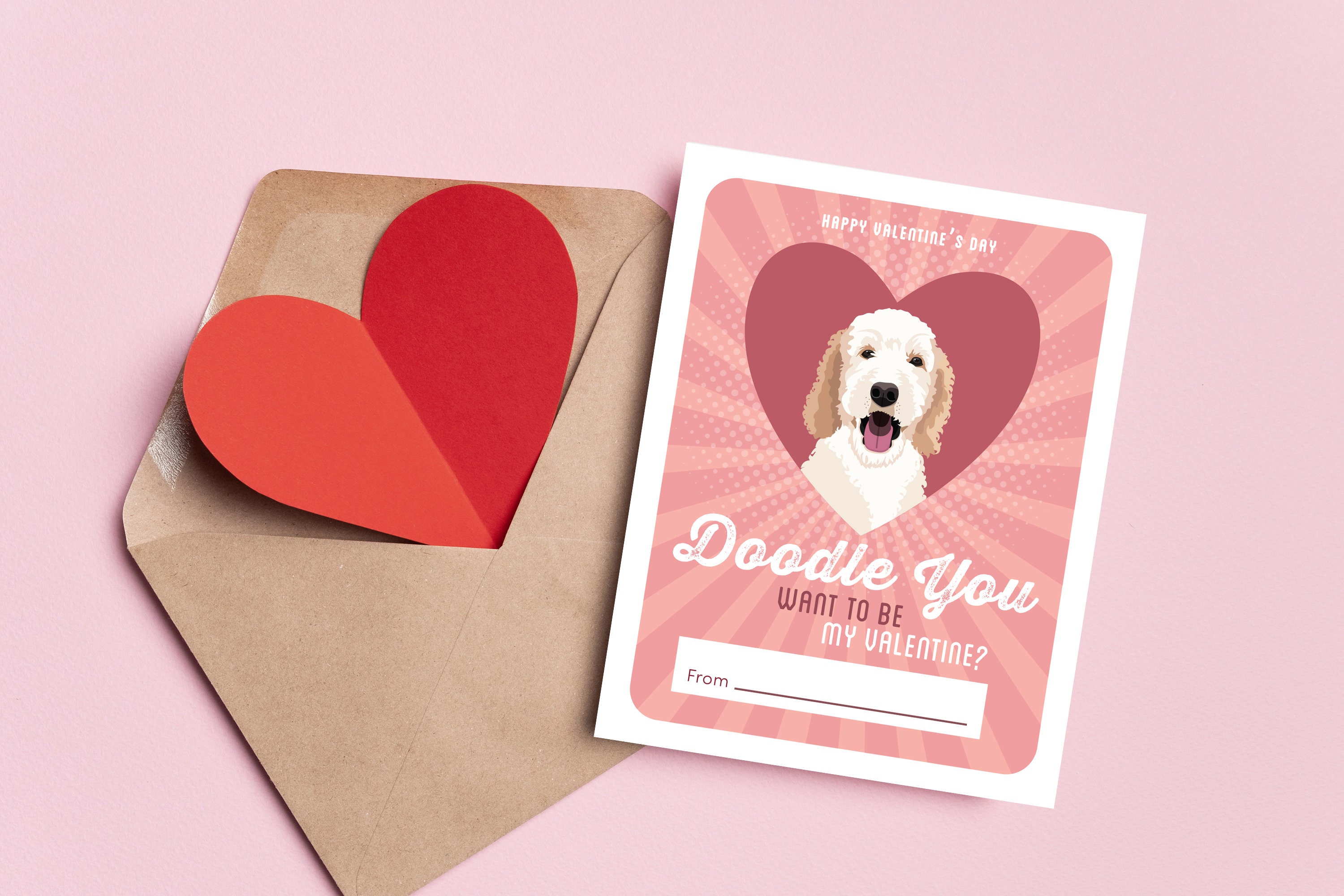 Printable Dog Valentine's Day Cards, Puppy Valentine's Cards, Instant ...