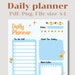 Daily Planner Printable, One Day Planner - Etsy