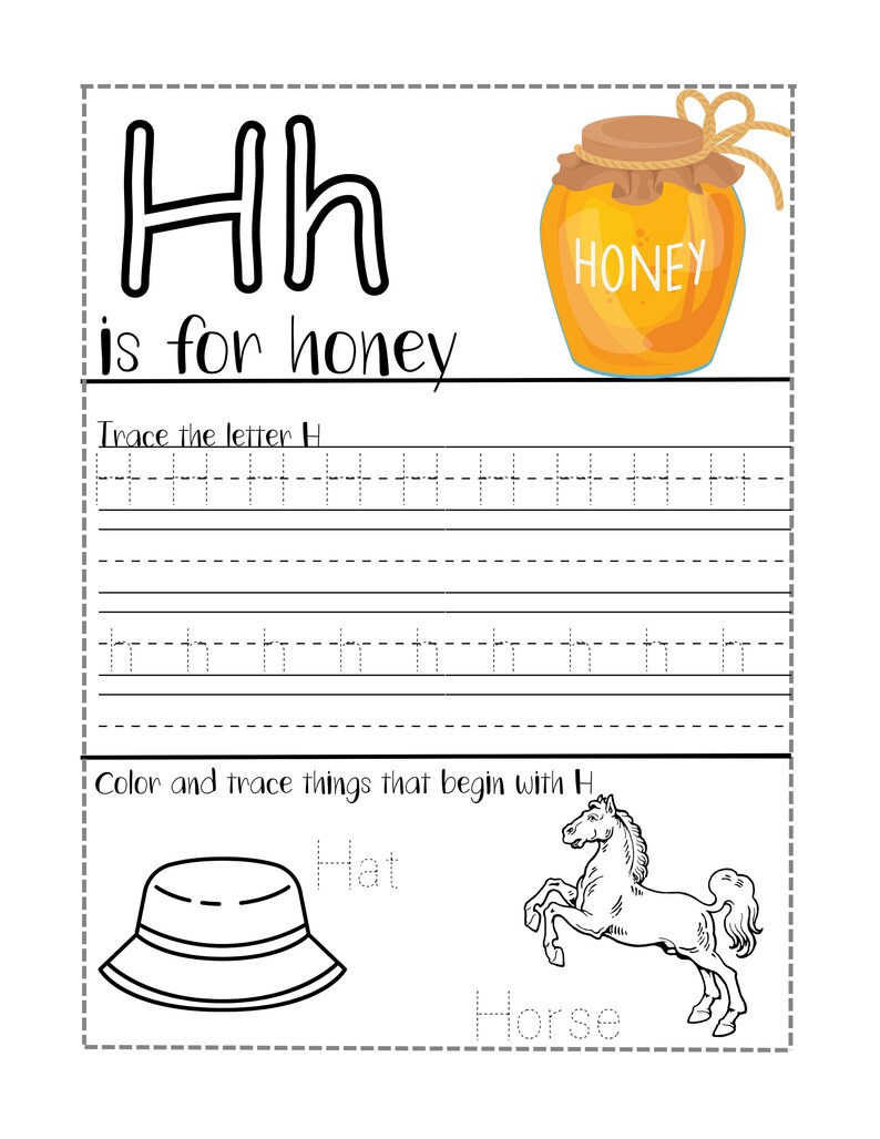 Phonetic Alphabet Workbook for Kindergarten Traceable Letter Page 1st ...