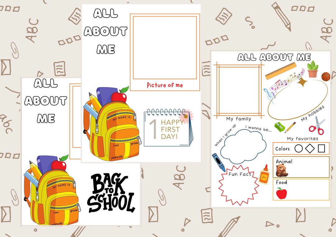 All About Me Color Worksheets for Preschool and Kindergarten Kids - Etsy