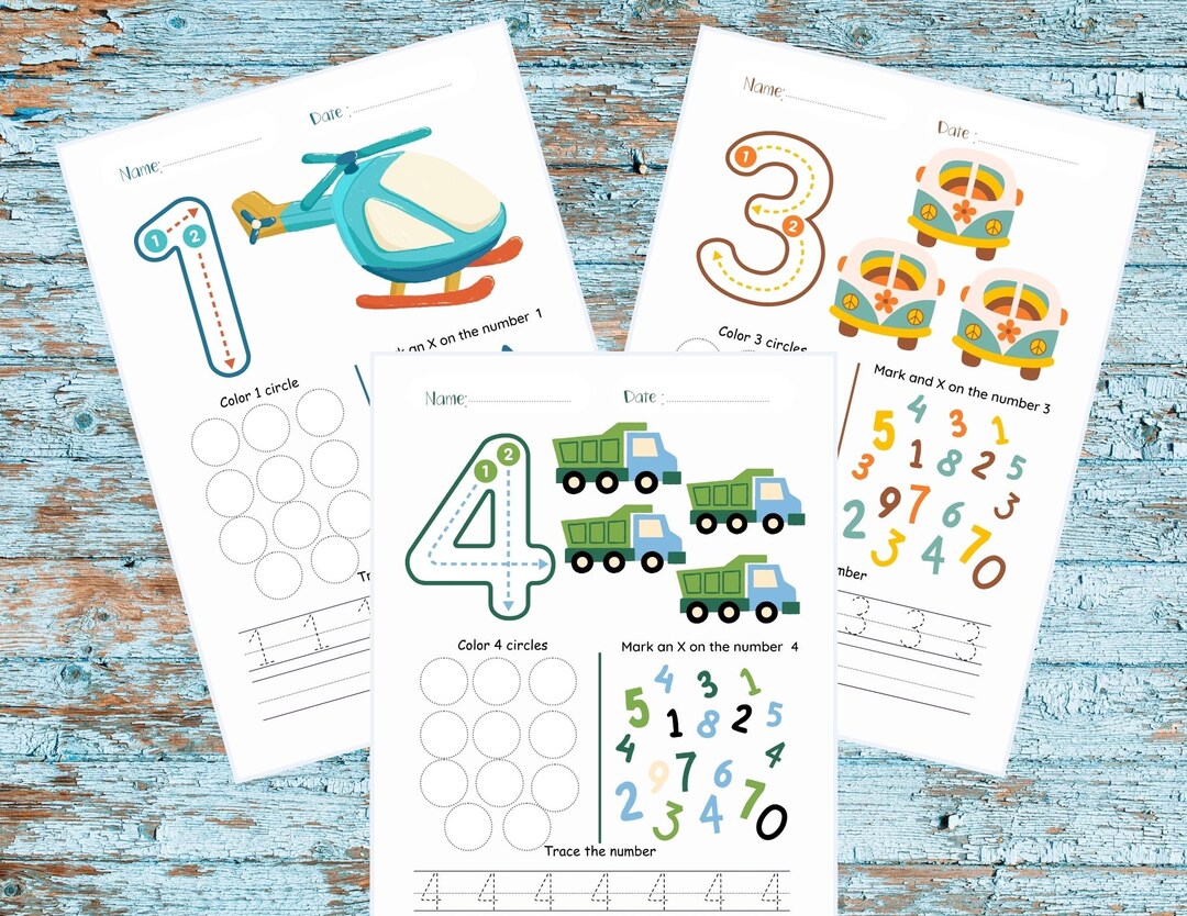Traceable Numbers Worksheets Printable Tracing Activities for Kids ...