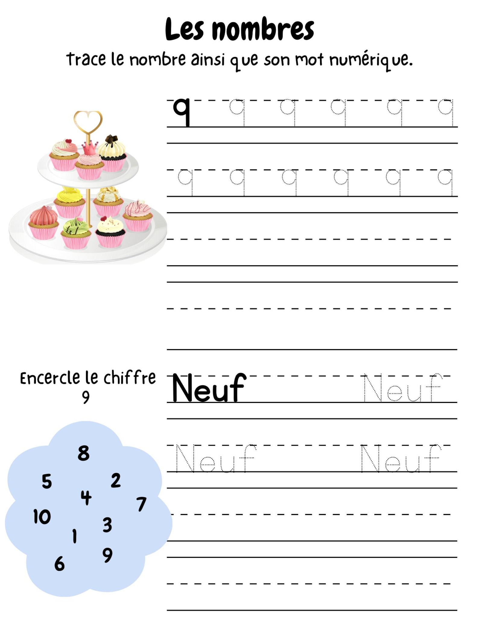 Cahier De Tracé Lettre Et Chiffre Maternelle & 1re Année Fiche D ...