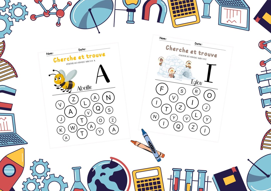 Alphabet Cherche Et Trouve - Etsy