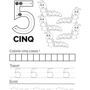 Cahier D'écriture De Chiffre Enfant Préscolaire Page De Traçage Pour ...