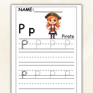 Traceable Preschool Alphabet Workbook Kindergarten Handwriting ...