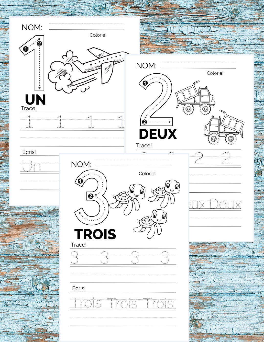 Chiffres De 1 à 10 à Colorier, Tracer Et écrire Pour Les Enfants D'âge ...