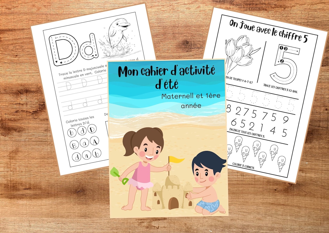 Mon Cahier D'activité D'été Pour Enfants De La Maternelle Et La 1ère ...