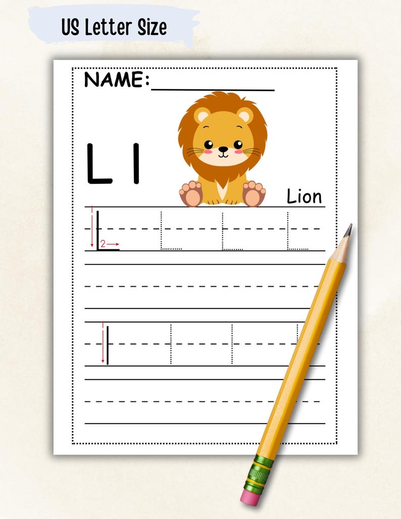 Traceable Preschool Alphabet Workbook Kindergarten Handwriting ...