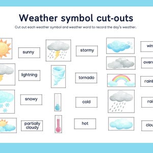 Weather Chart Preschool and Kindergarten Circle Time Activity ...