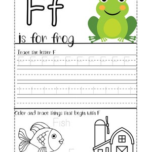 Phonetic Alphabet Workbook for Kindergarten Traceable Letter Page 1st ...