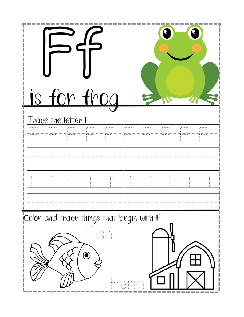 Phonetic Alphabet Workbook for Kindergarten Traceable Letter Page 1st ...