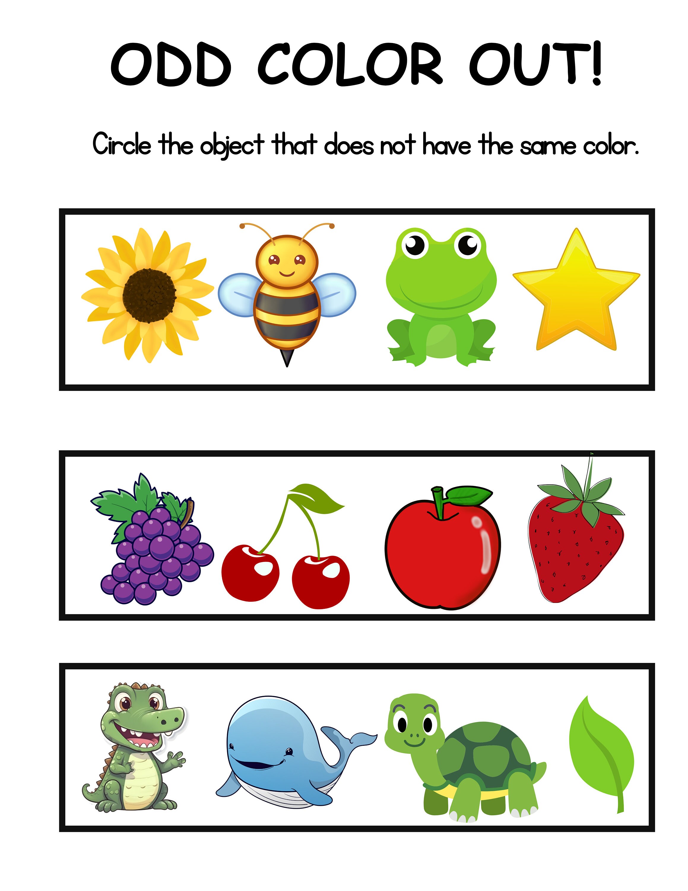 Printable Colors Workbook. - Etsy