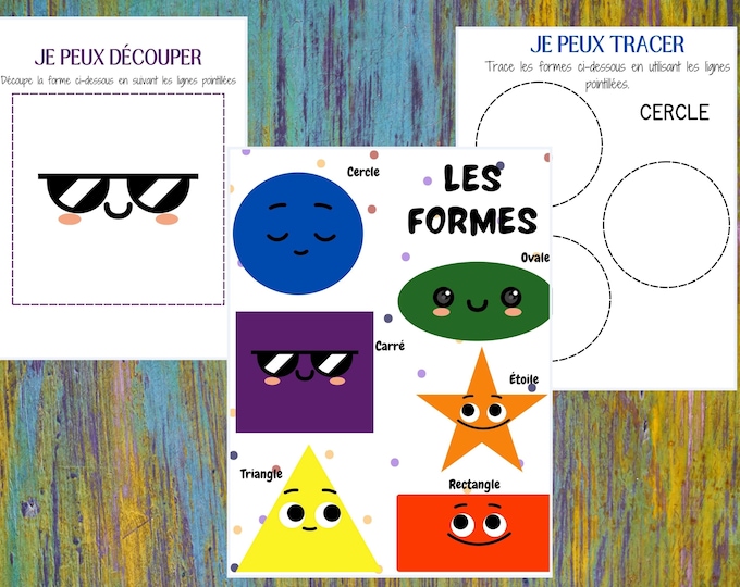 Maternelle Préscolaire on Joue Avec Les Formes Pages D'activités - Etsy ...