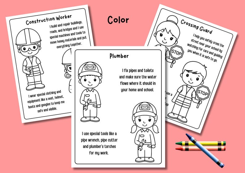Community Helper Workbook Kindergarten & Grade 1 Job and Profession ...