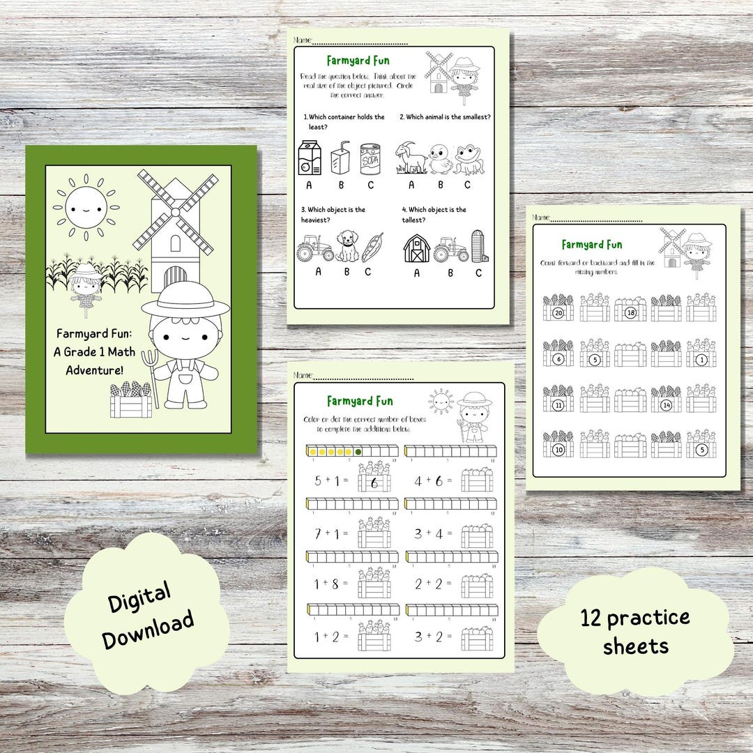 Grade 1 Math Printable First Grade Arithmetic Worksheet Grade One ...