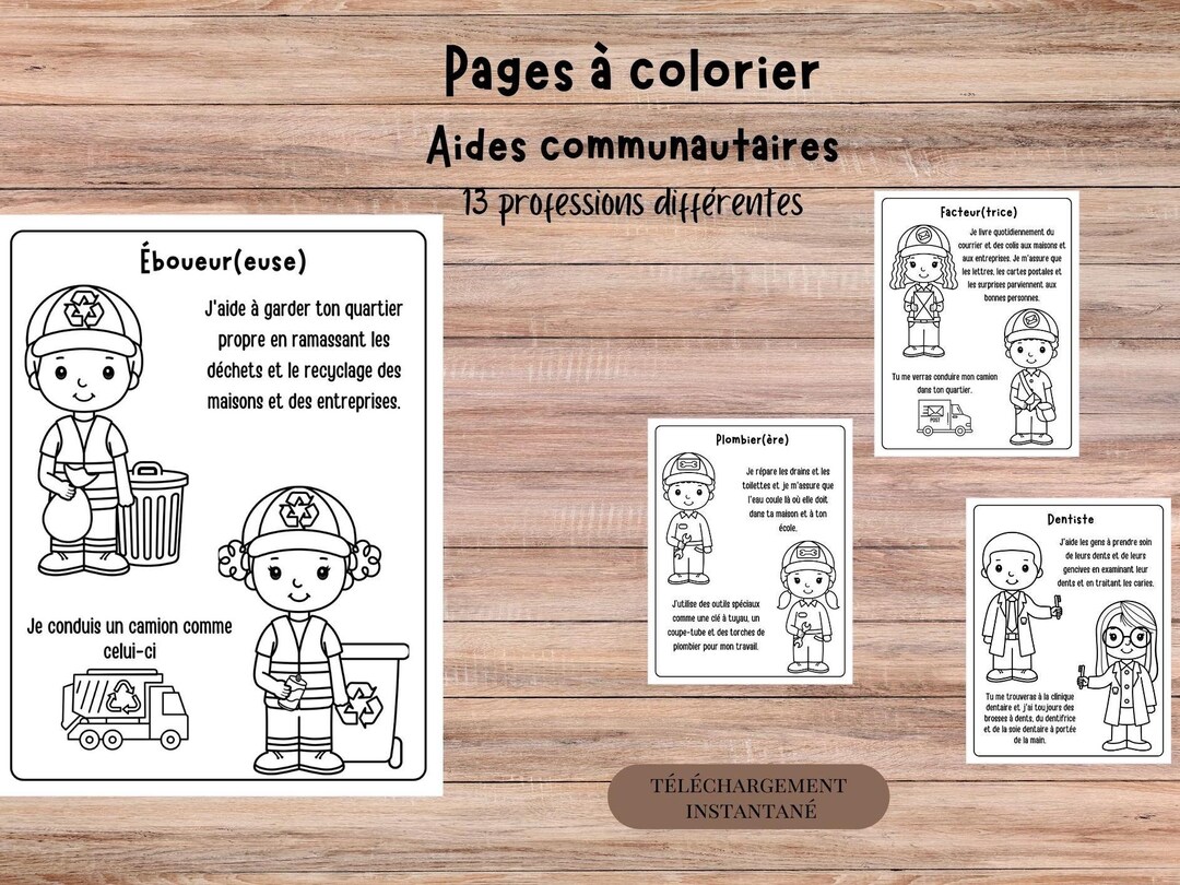 Pages à Colorier D'aides Communautaires - Activités Imprimables Pour ...