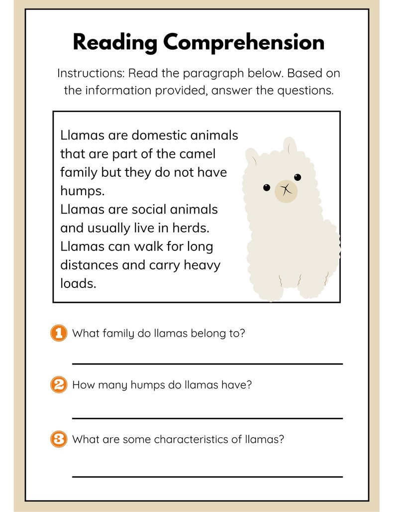 English Reading Comprehension Booklet Grade 1 and 2 Handwriting ...