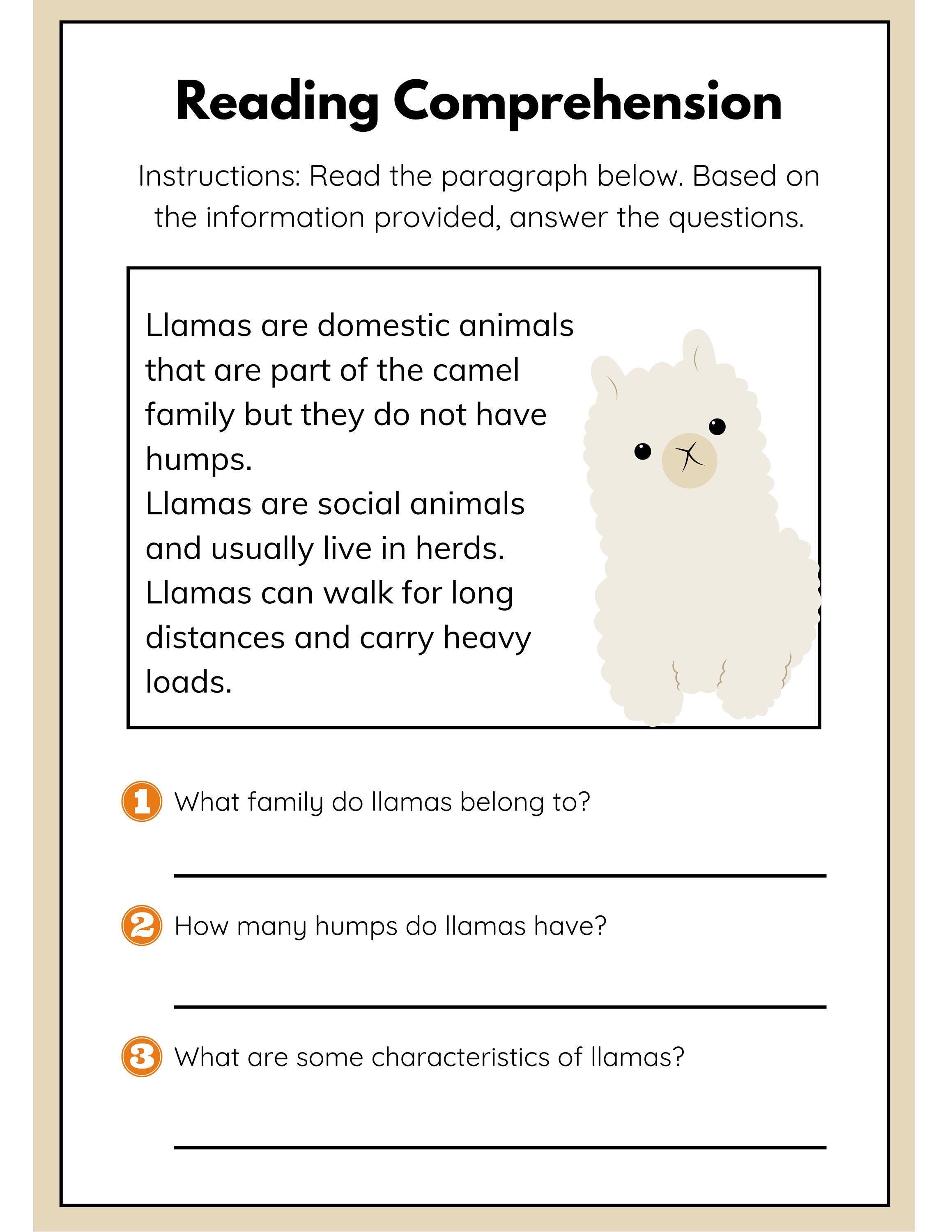 English Reading Comprehension Booklet Grade 1 and 2 Handwriting ...