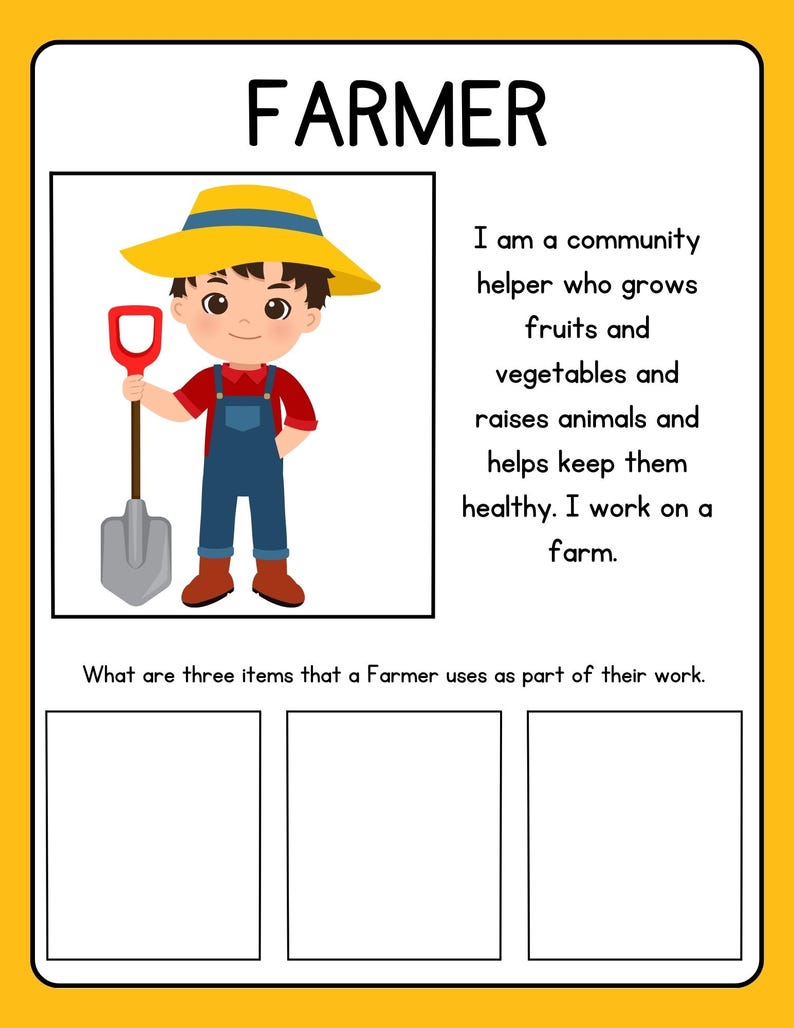 Community Helper Sorting Mat Preschool Occupation Matching (PDF ...
